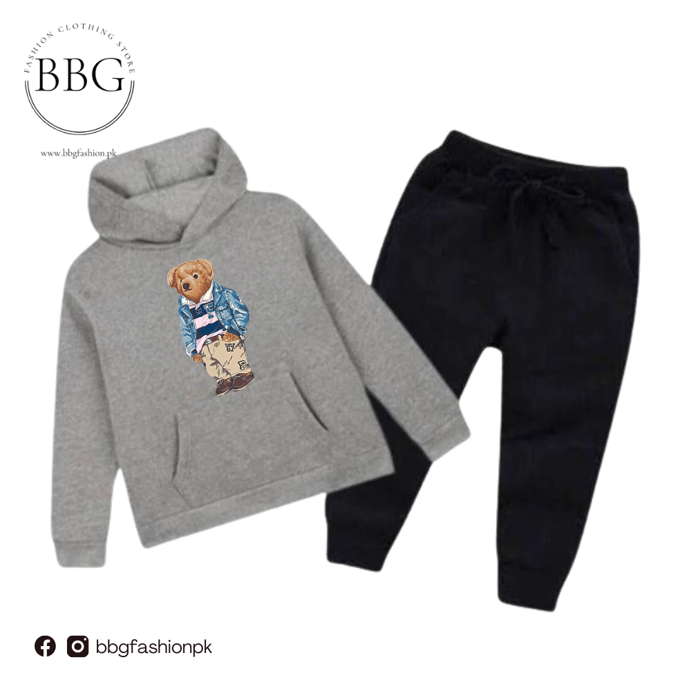 Polo Bear Printed Kids Hoodie Set – BBG FASHION CLOTHING STORE