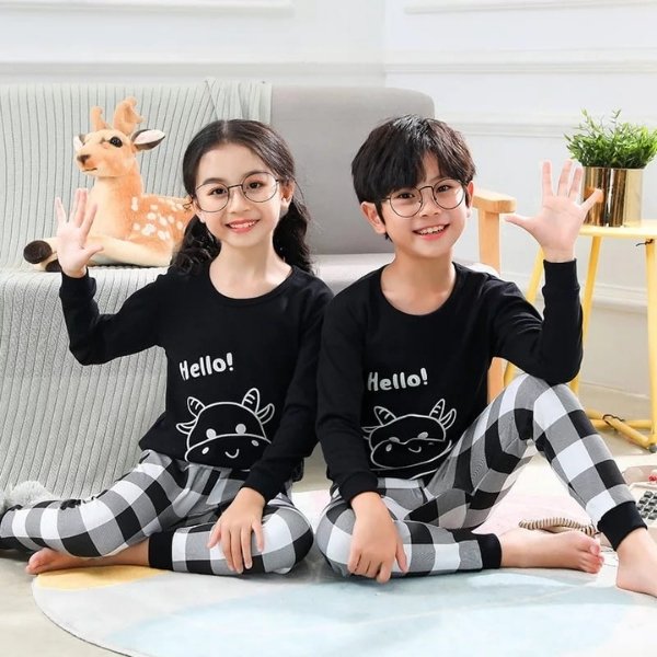 Hello Black Pattern Printed Kids Wear – BBG FASHION CLOTHING STORE